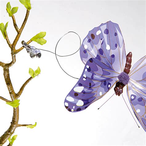 Deko Schmetterlinge 10 cm lila 6 Stück DecoWoerner