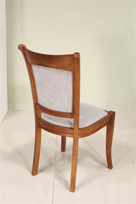 Chaise Ine En Merisier Massif De Style Louis Philippe Tissu VALDOURO