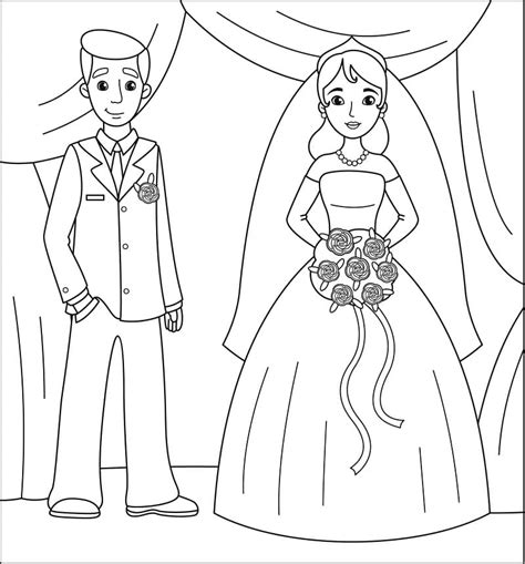 Coloriage Mariage 11 télécharger et imprimer gratuit sur