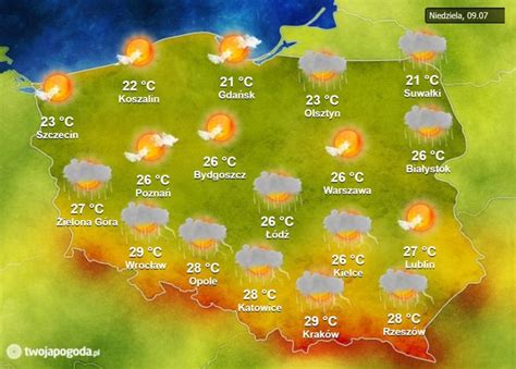 Wracają gwałtowne burze które mogą powodować szkody TwojaPogoda pl