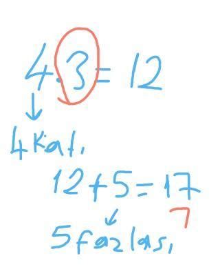 2 Hangi sayının 4 katının 4 katının 5 faz lası 17 dir A 3 B 4 C 5