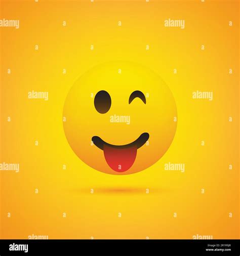 Smiling And Winking Emoji With Stuck Out Tongue Simple Shiny Happy