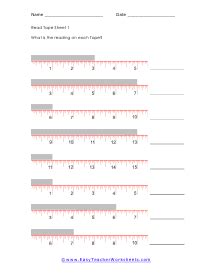 Measurement Worksheets Dynamically Created Measurement Worksheets