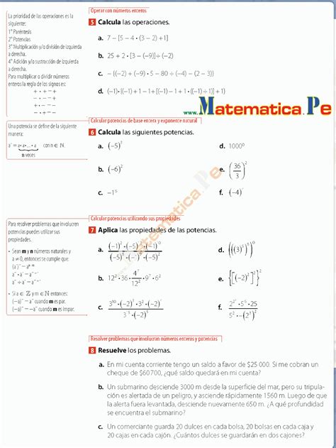 NÚMEROS RACIONALES Y POTENCIAS EJERCICIOS RESUELTOS DE SECUNDARIA PDF