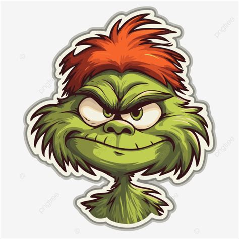 The Grinch Monster Face Vinyl Decal Sticker 3 Of 7 Clipart Vector