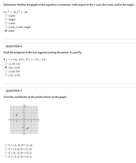 solved determine whether the graph of the equation is