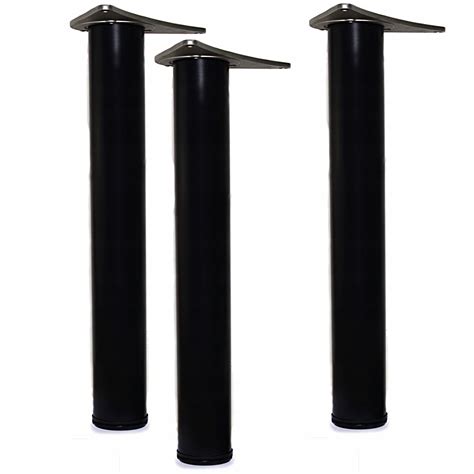 3x Noga Meblowa do Stołu Blatu Biurka Metalowa Regulacja 710mm Czarny