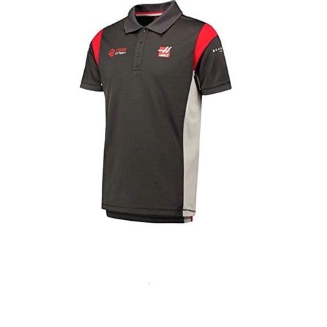 Camisa Polo Masculina Fórmula 1 Haas Team Cinza Escuro no Shoptime