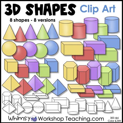 D Shapes Geometry Clip Art Math Clip Art Images Color Black White