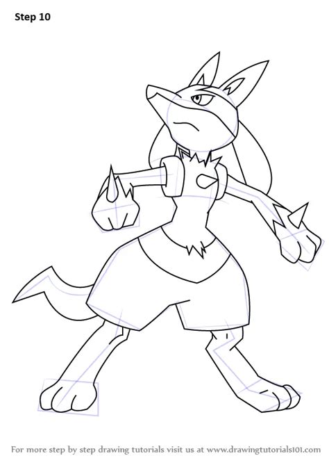How To Draw Lucario From Pokemon Pokemon Step By Step