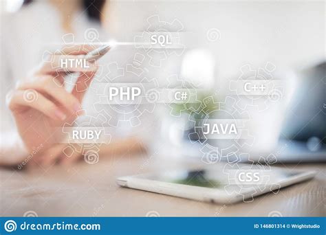 Concepto De Las Herramientas De Desarrollo Web En La Pantalla Virtual