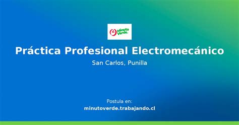 Práctica Profesional Electromecánico Oferta de Trabajo en laboral