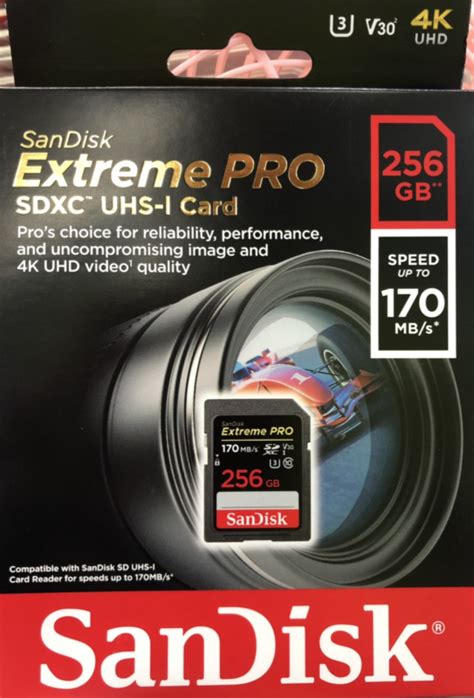 SanDisk Extreme PRO V30 U3 C10 UHS I SDXC 記憶卡 256GB R 170 W 90