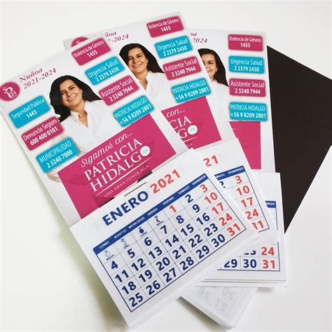 Impresión de Calendarios Magnéticos o Con Imán Mega Imprenta