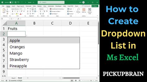 How To Add Dropdown List In Excel Archives PickupBrain Be Smart