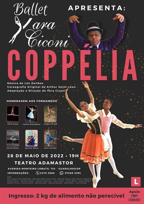 No próximo sábado 28 às 19h o Ballet Yara Ciconi apresenta Coppélia