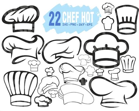CHEF HAT SVG Chef Hat Clipart Chef Hat Vector Chef Hat Etsy