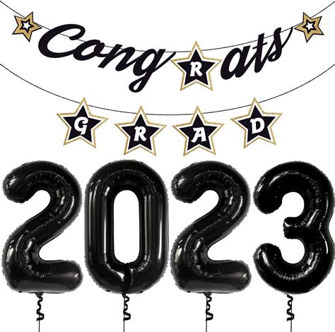 Amazon KatchOn Giant Black 2023 Balloons Numbers 40 Inch With