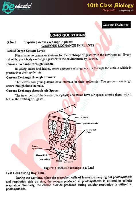 Chapter Biology Th Class Notes Matric Part Notes