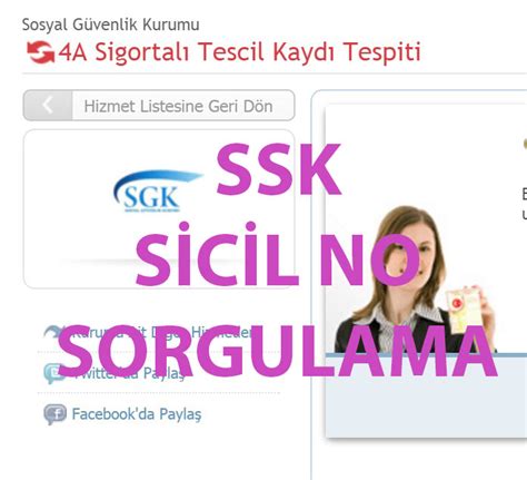 SSK Sicil No Sorgulama Hemen Sorgulama