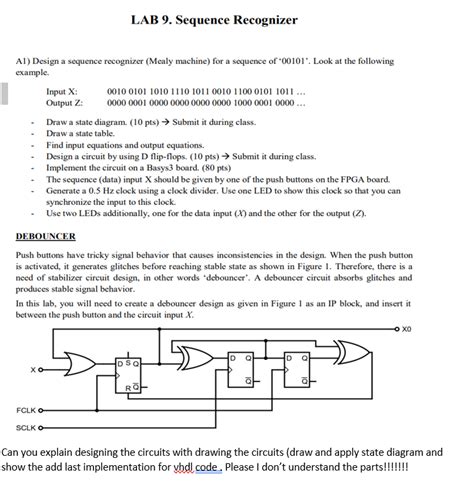 solved lab 9 sequence recognizer a1 design a sequence