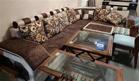 6 Seater Velvet L Shape Bron Wooden Sofa Set At Rs 35000 Set In Nagpur