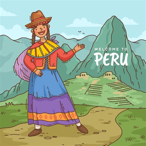 Ilustraci N Peruana Dibujada A Mano Vector Gratis