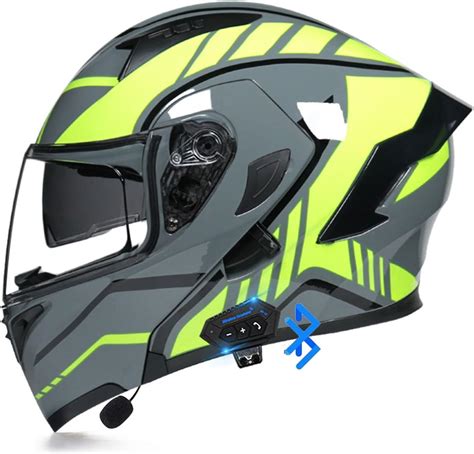 QAZXCVB Adultos Casco De Moto Abatible Con Bluetooth Para Hombres Y