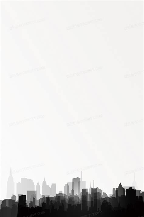 简约城市剪影海报背景图背景图片素材免费下载 熊猫办公