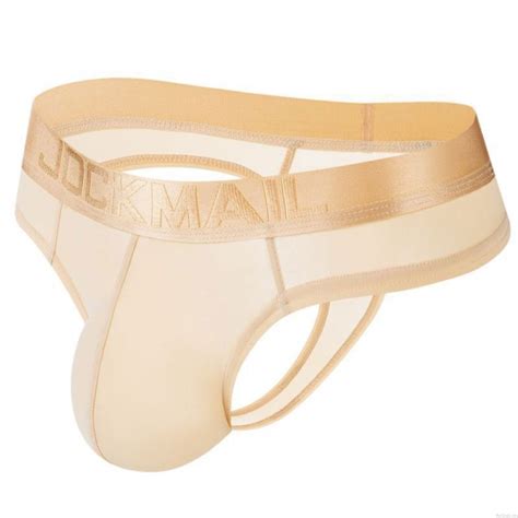 Ceinture Sexy JOCKMAIL Ice Silk Ultra Fine Translucide Poche bombée