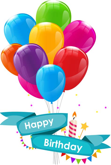 Birthday Balloons Colorful Celebration Festive Party Free Png