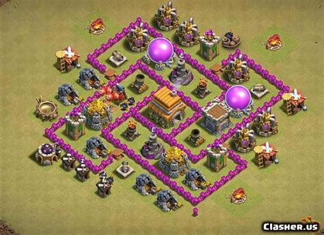 Clash Of Clans Town Hall Level 6 Trophy Base