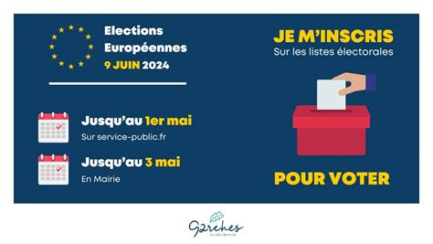 Élections européennes du 9 juin inscrivez vous sur les listes