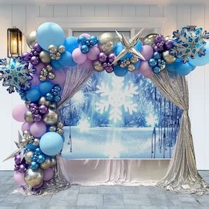 Pcs Snowflake Balloon Garland Arch Kit Etsy
