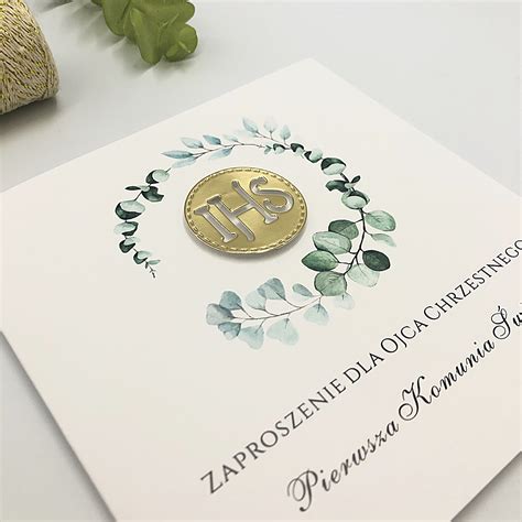 Zaproszenia na I Komunię Świętą do uzupełnienia 3D lustrzane dla Ojca