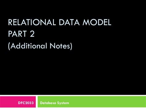 chapter 2 relational data model part 2