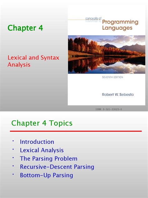 lexical and syntax analysis isbn 0 321 33025 0 pdf parsing software engineering