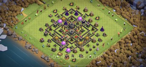 Melhor Layout De Defesa CV9 Link Anti Tudo COC Clash Of Clans