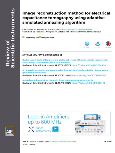 pdf image reconstruction method for electrical capacitance tomography using adaptive simulated