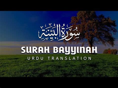98 SURAH AL BAYYINAH URDU TRANSLATION QURAN TARJUMA YouTube