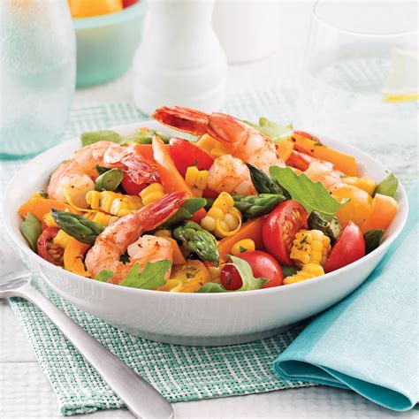 Salade tiède aux crevettes 5 ingredients 15 minutes