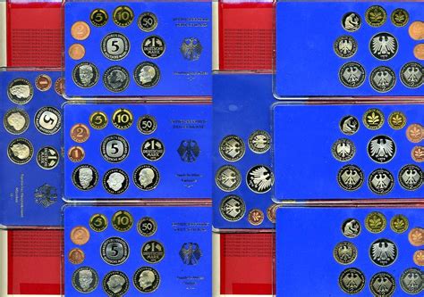 DM Kursmünzensatz komplett 4 Platten Bundesrepublik Deutschland