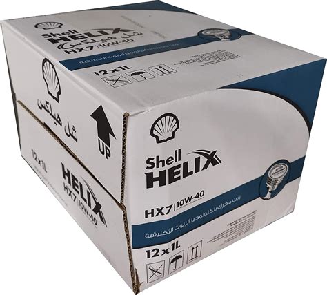 Shell Helix HX7 10 W 40 12 Pack 1L Shell Helix HX7 10W40 Motor Oil 12