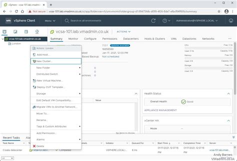 vsphere 7 u1 part 3 creating a datacenter ha drs cluster and adding a host uk
