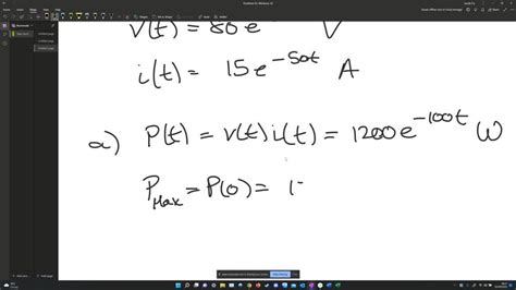 SOLVED The Voltage And Current At The Terminals Of The Circuit Element