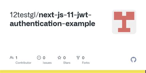 GitHub 12testgl Next Js 11 Jwt Authentication Example