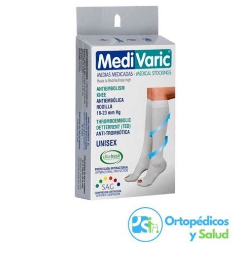 Medias Antiembólicas Rodilla Blanco 18 23mmHg Ortopédicos