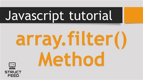 Filter Method In JavaScript Arrays YouTube