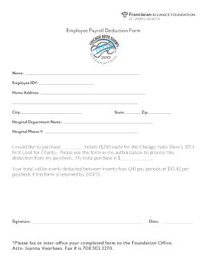 140 Printable Employee Payroll Deduction Authorization Form Templates