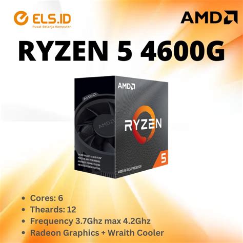 Jual Processor AMD Ryzen 5 4600G Radeon Graphics Wraith Cooler BOX